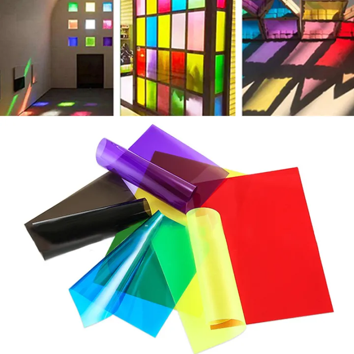 A5 Transparent Pvc Colourful Sheet Self Adhesive Window Glass Change ...