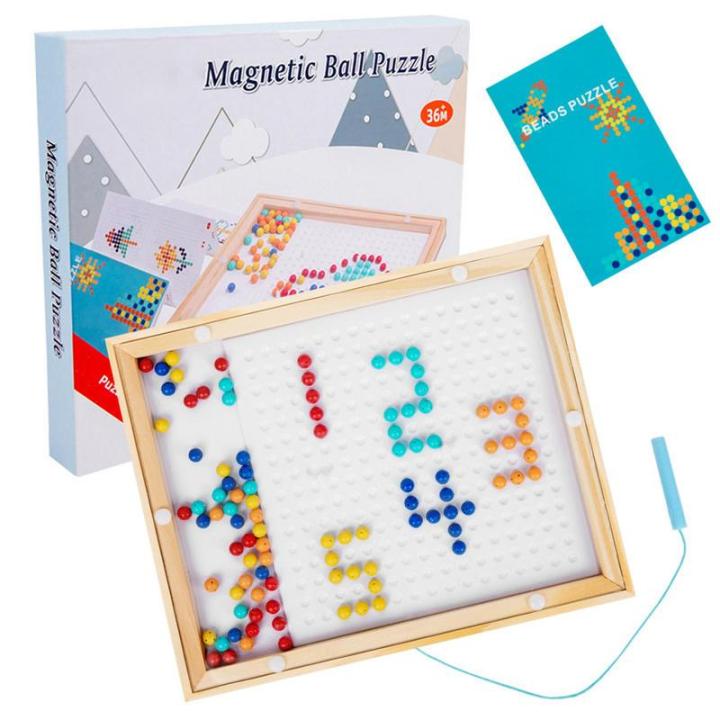 Magnetic Doodle Board Drawing Pad with Beads and Drawing Magnet Stylus ...