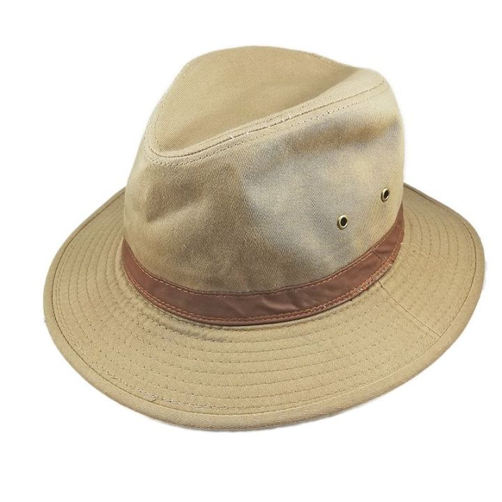 Sun Protection Outdoor Cotton Twill Fedora UPF50+ Hat For Sports ...