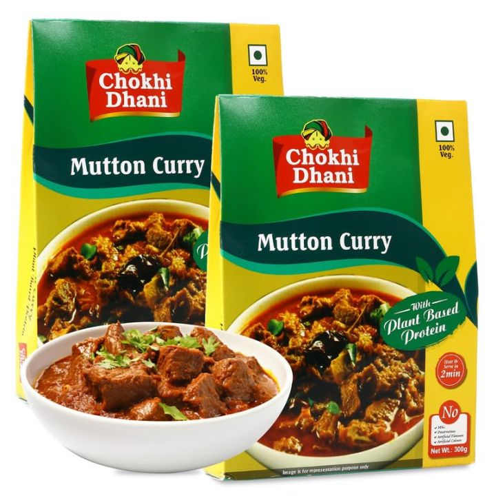 Chokhi Dhani Mutton Curry with Plant Based Protein, Instant Premix ...