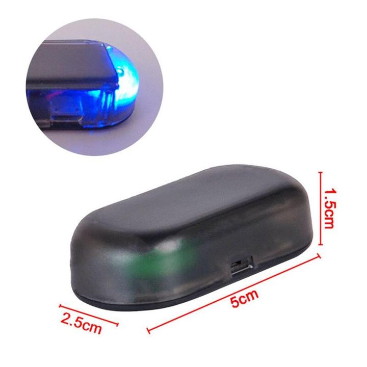 【Alizeker Mall】Car Solar LED Warning Light With USB Port Universal Car ...