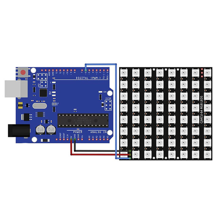 A02R 3 x U 64 LED Matrix Panel CJMCU-8X8 Module Compatible with for Arduino and for Raspberry Pi ...