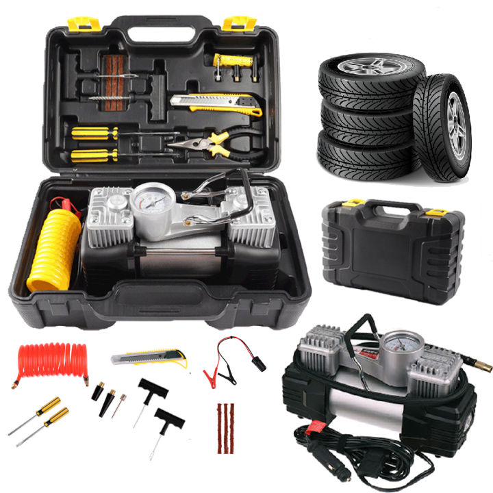 Air Compressor for Car Wheels, 2 Cylinder Golden Camel Dc 12 V 002 ...