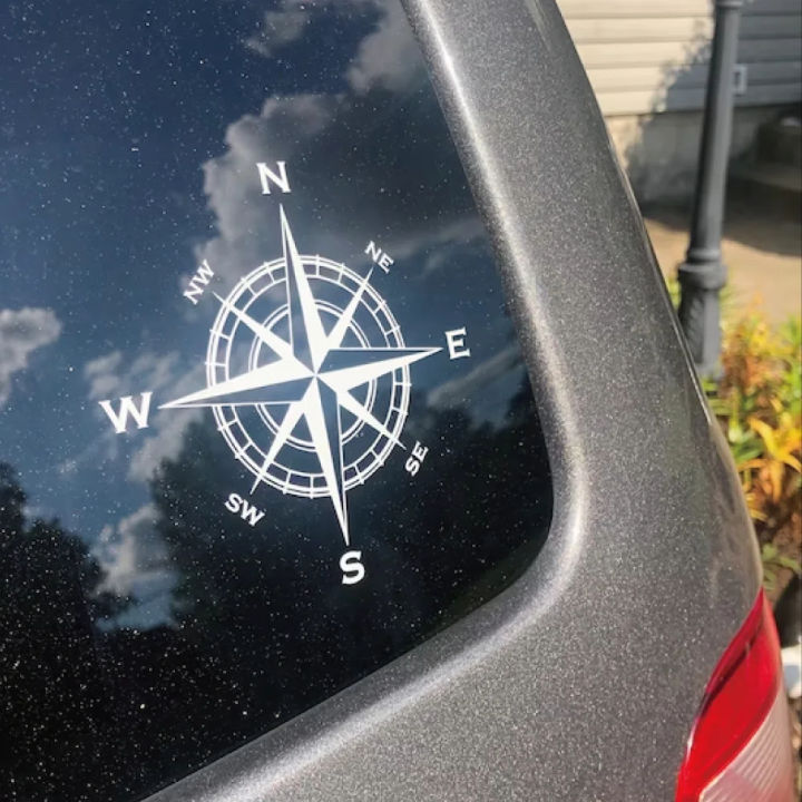 Nautical Compass Car Stickers Outdoor Personality Styling Decoration ...