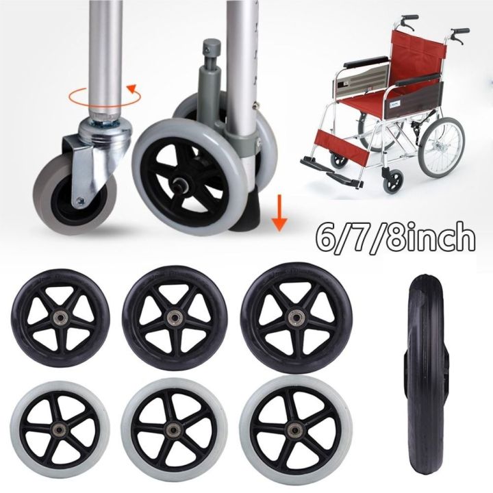 Universal Rubber Shopping Cart Wheels Anti Slip Replacement Solid Tire ...