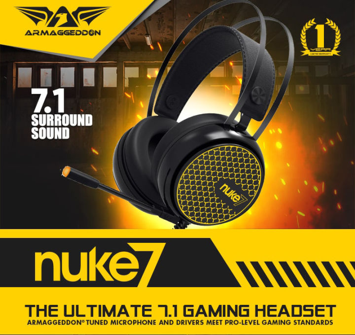Armaggeddon Nuke 7 (Kevlar) Surround 7.1 Gaming Headset | Daraz.lk