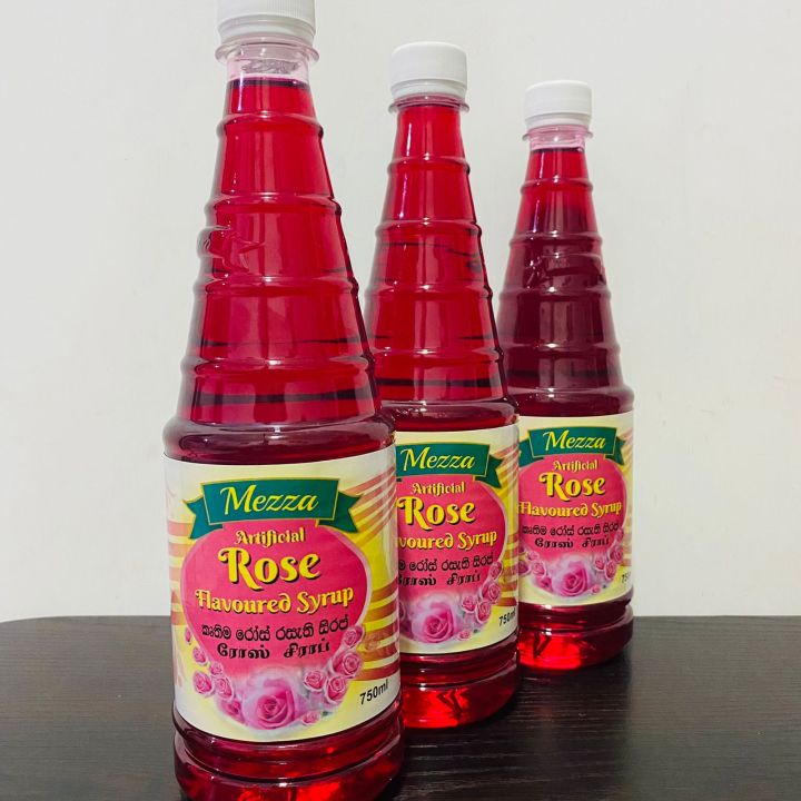 Mezza Artificial Rose Flavored Syrup 750ml | Daraz.lk