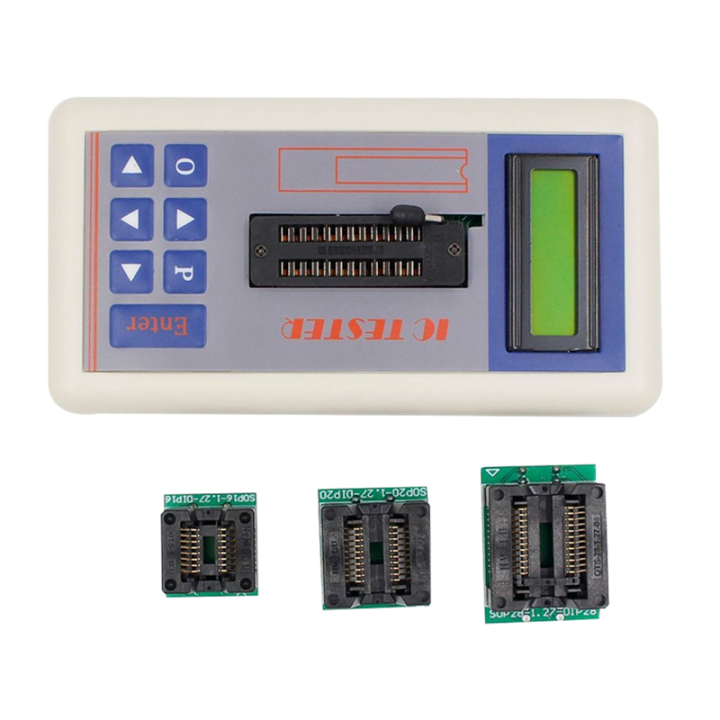 1set Chip Tester Integrated Circuit Detector Transistor With Burning Transistor Tester Abs