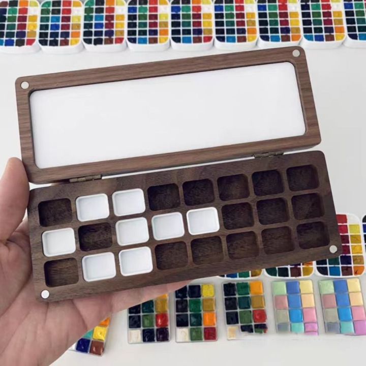 High-quality Empty Portable Watercolor Palette 24 Grids with Cover ...