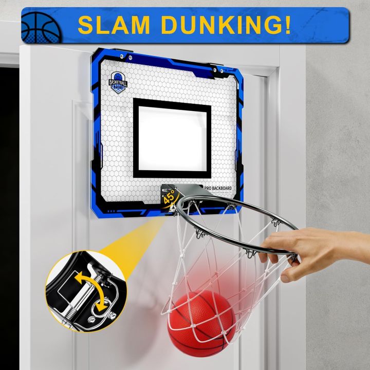 43 HANGING BASKETBALL STAND |Over The Door Basketball Hoop Automatic ...