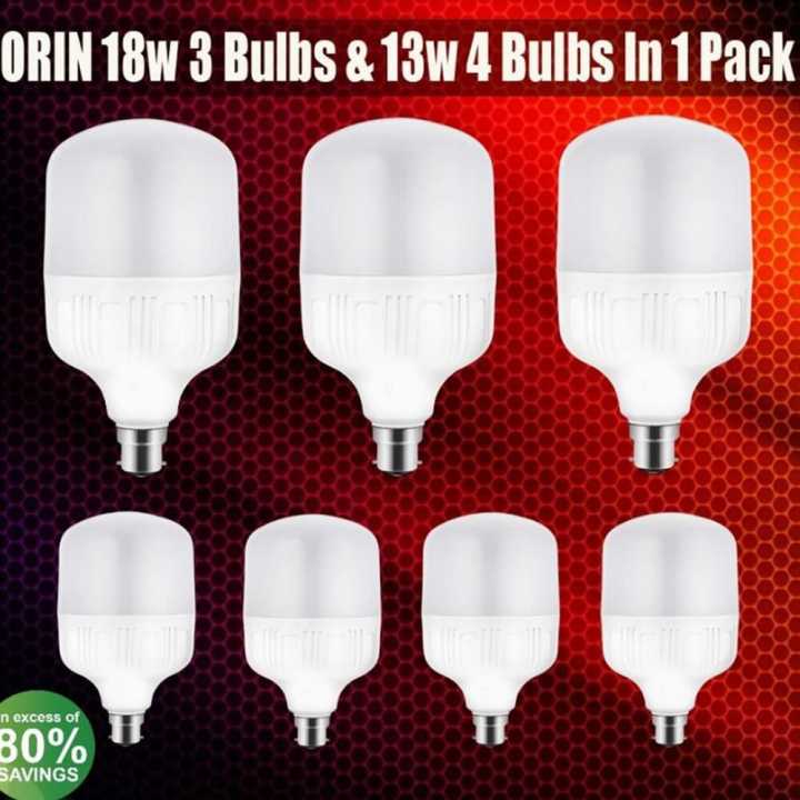 Orin 18w 3 Led Bulbs & 13w 4 Led Bulbs In 1 Pack Best Led Light | Daraz.lk