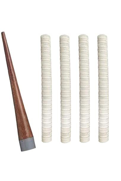UTE SPORTS Rubber, Wooden Cricket Bat Handle Gripper Cone with 4 Bat ...