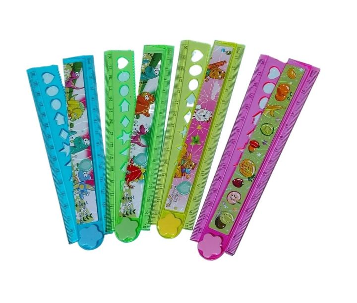 30cm foldable ruler with design and puzzle for kids Pack of 4 ...