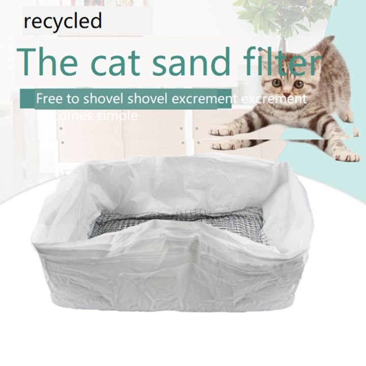 10PCs reusable cat feces filter hands free lazy shovel free cat litter ...
