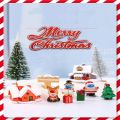 Resin DIY Crafts Home Ornament Gift Box Christmas Tree Snowman Micro ...
