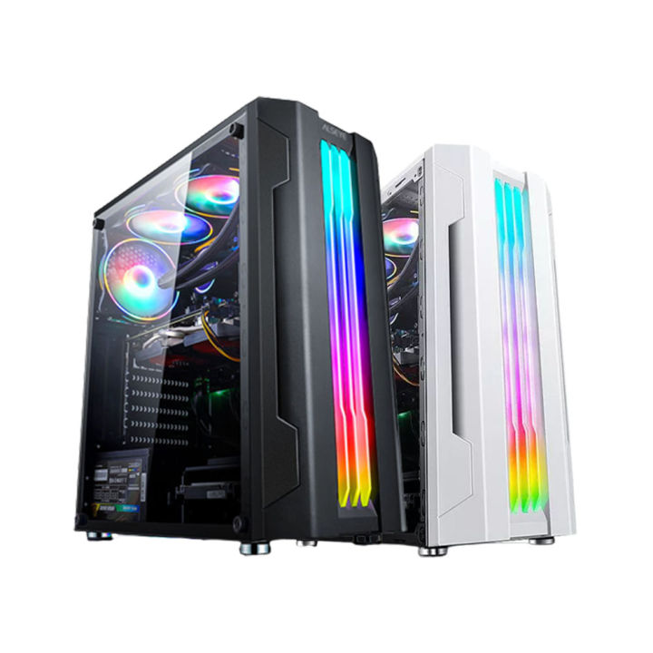 RUIX Twilight Gaming Casing white with RGB lights | Daraz.lk