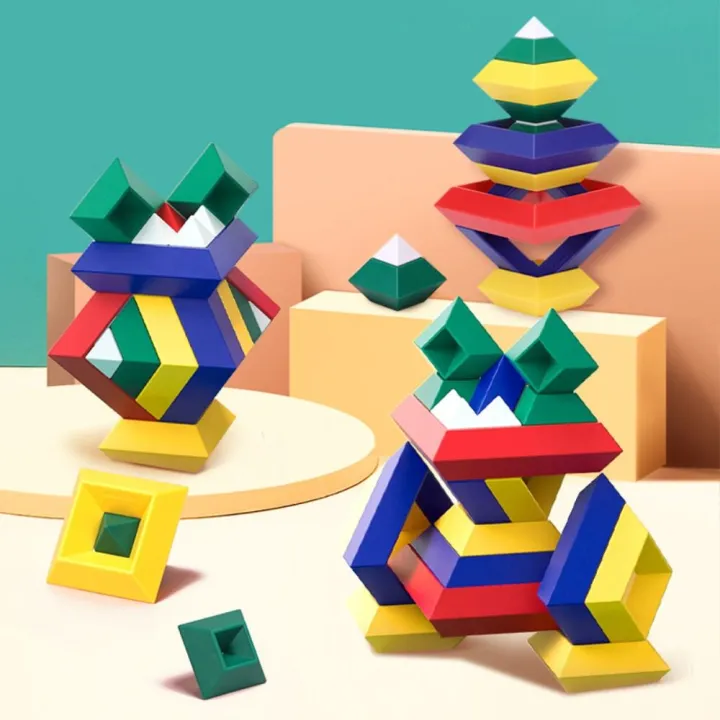 Stacking Children Gifts Human Pyramid Speed Cube Set Tower Construction ...