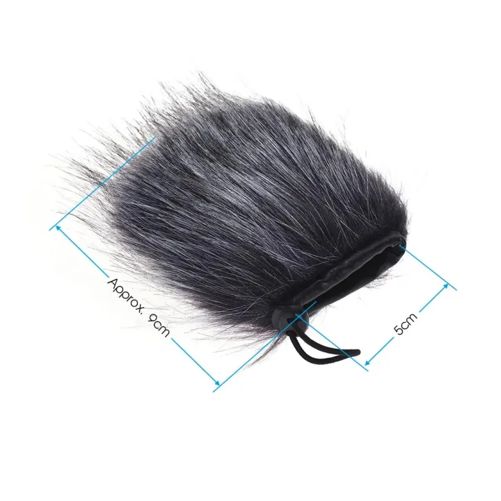 EY-M23 Furry Outdoor Microphone Windscreen Artificial Fur Muff Wind ...