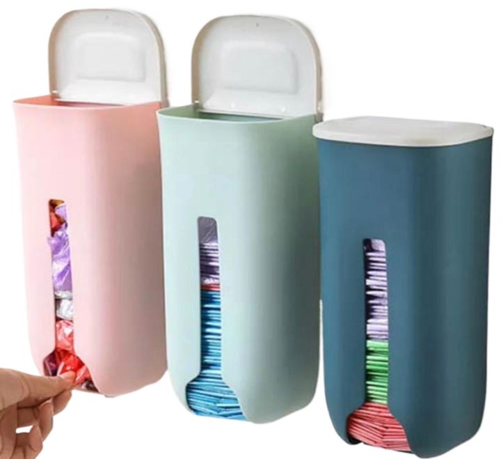 Wall Hanging Extraction Garbage Bags Storage Box Kitchen Organizer ...