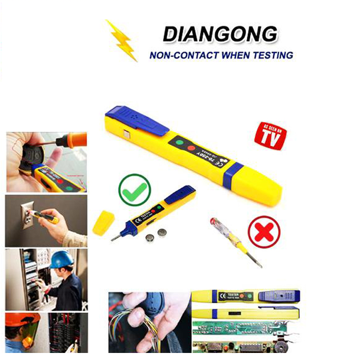 Diangong Non-Contact Voltage Tester AC Voltage Detector Electroprobe ...