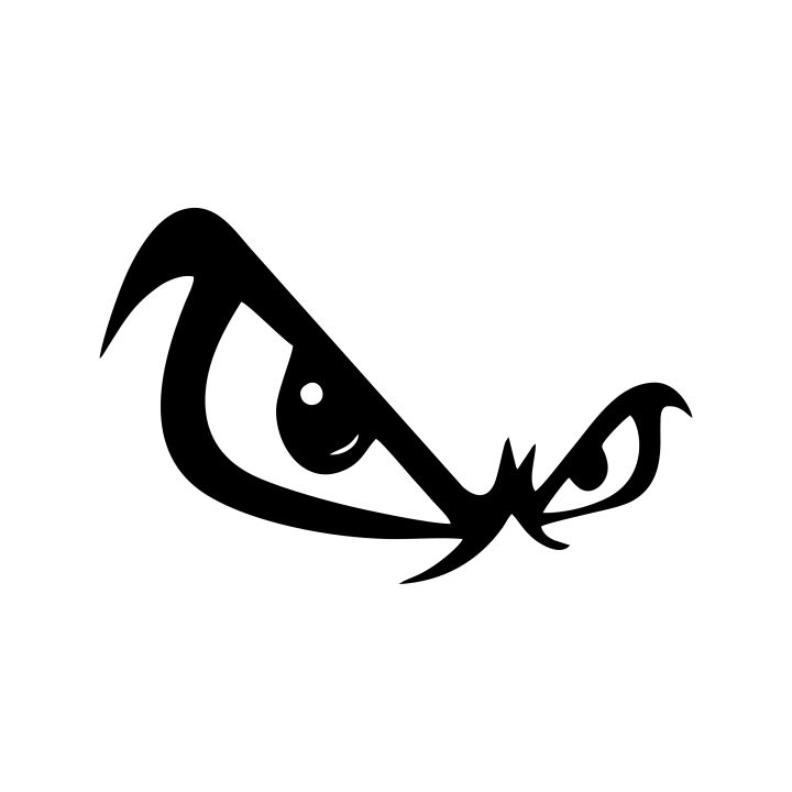 Cartoon Angry Eyes Reflective Vinyl Vehicle Car Bike Helmet Sticker ...