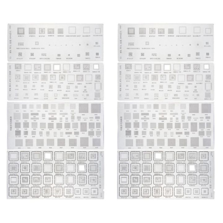 8PCS Universal BGA Stencil for MTK CPU RAM PM Power IC Reball Pin ...
