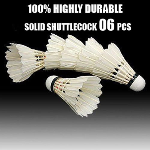 Quality Badminton Feather Shuttlecocks Highly Durable Shuttlecock 06Pcs ...