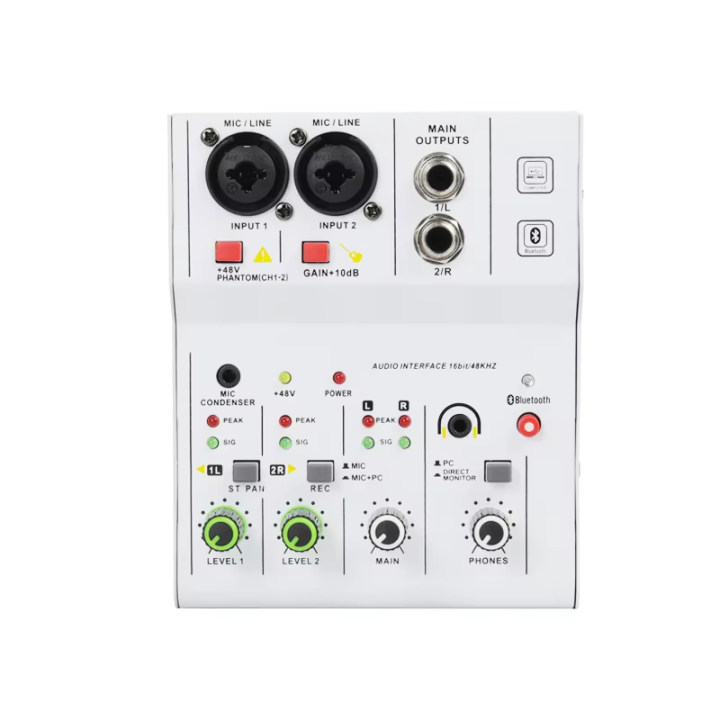2 Channels Professional portable Audio Mixer Interface sound card ...