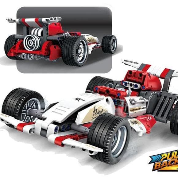 DECOOL MecFactor F1 Racing Car Formula 377+ Pieces 3807 Pull Back Building Blocks Toys for ...