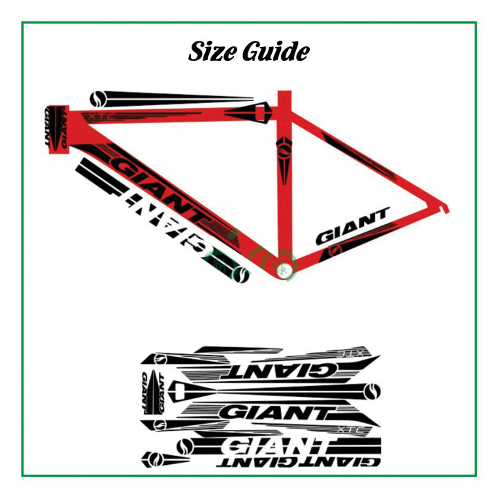 Bike Cycle Mountain bike GIANT XTC sticker full set high quality pvc ...