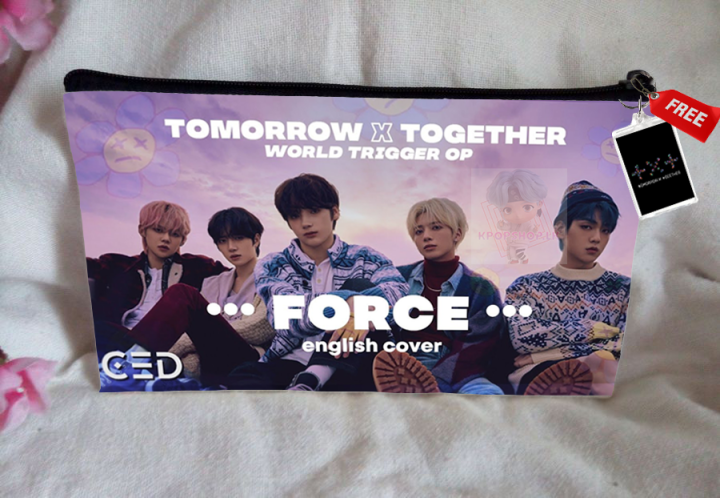 KPOP TxT Pencil Case Purse Wallet Store Pouch Pen Pencil Box With FREE ...