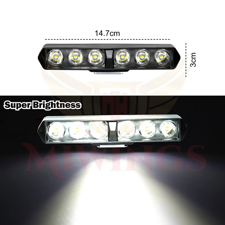 2 Pcs 6 LED Light Bar 36W Super Bright Spot Work Light With Flashing ...