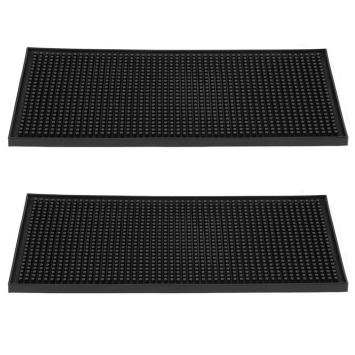 QUANBU 2X Rubber Service Bar Mat Heavy Duty Home Bar and Rubber Drip ...