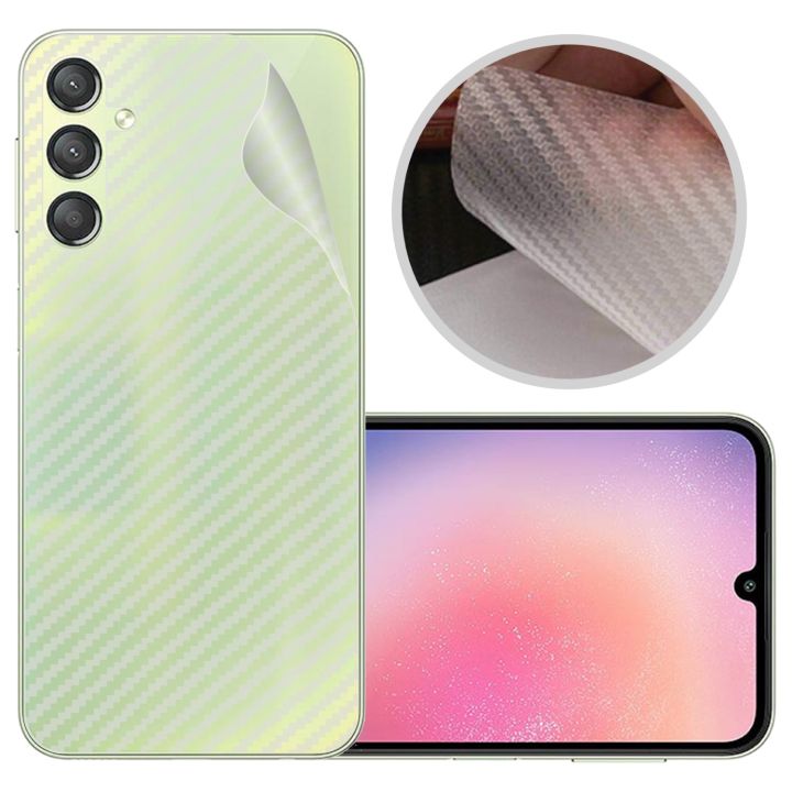 Carbon Fiber Pattern Back Film For Samsung Galaxy A24 | Daraz.lk