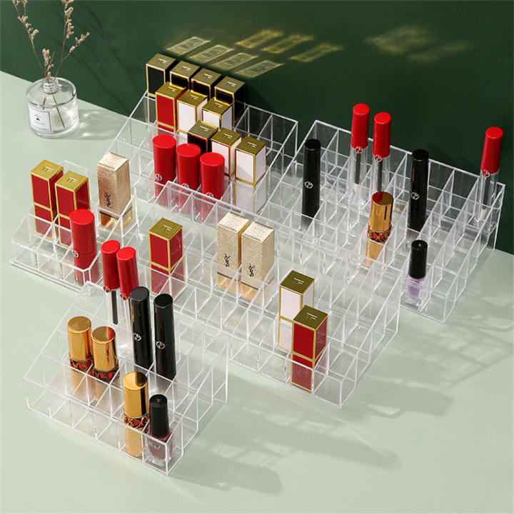 9/24/36/40 Transparent Grid Lipstick Box Clear Plastic Cosmetics ...