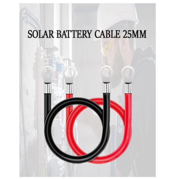 SOLAR ACCESORIES SOLAR BATTERY CABLE 25MM PAIR | Daraz.lk