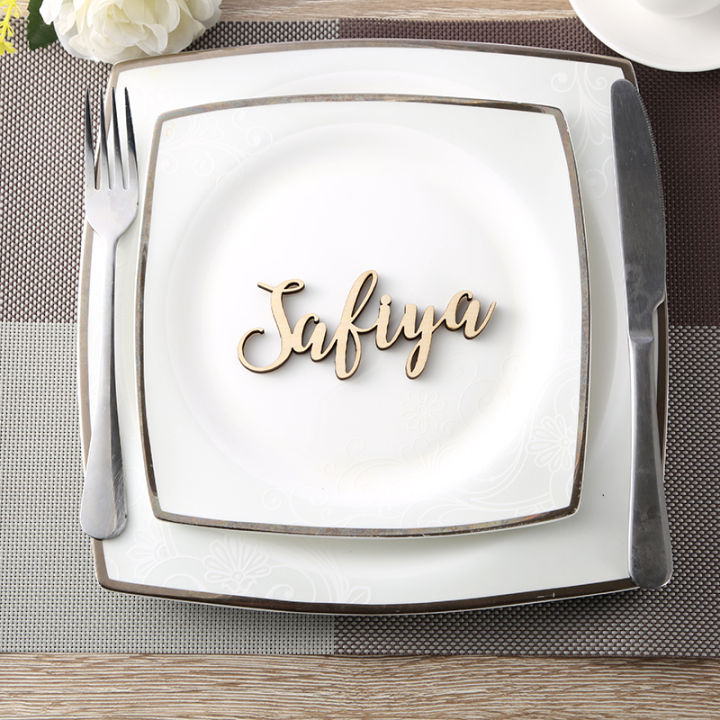 Party Decoration Wedding Place Cards Personalized Wood Names Place Name ...