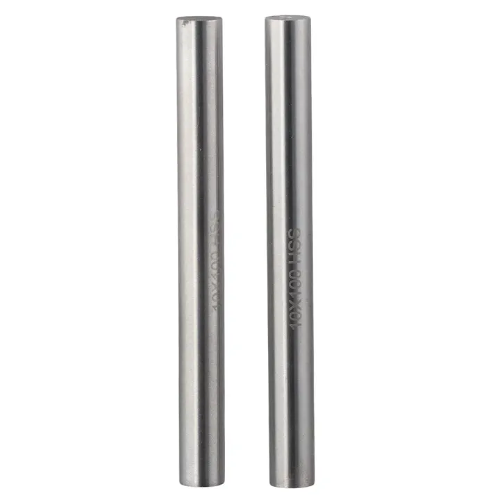 2Pcs Smooth 10mm x 100mm Solid Round Rods Steel Metal HSS Lathe Bar ...
