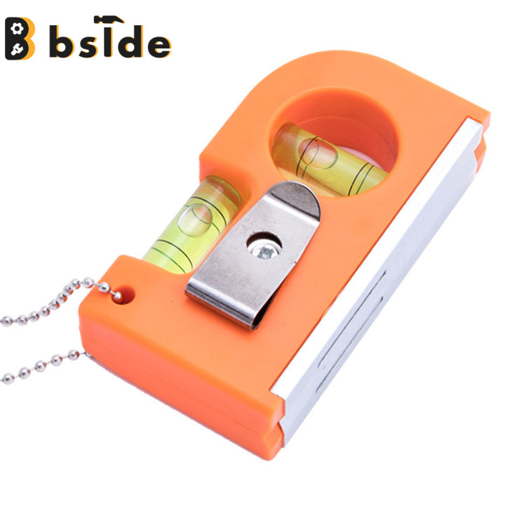 2 in 1 Mini Pocket Level Tool 2 Bubble Spirit Leveler Metal Key Chain ...