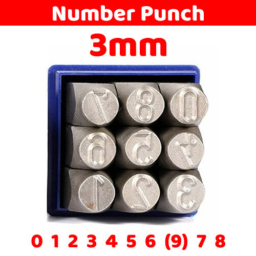 Letter punch and Number punch sets 3mm 4mm 5mm 6mm 8mm | Daraz.lk