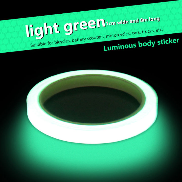 1cmx8m Bike Stickers Reflective Tape Fluorescent MTB Bicycle Strips ...