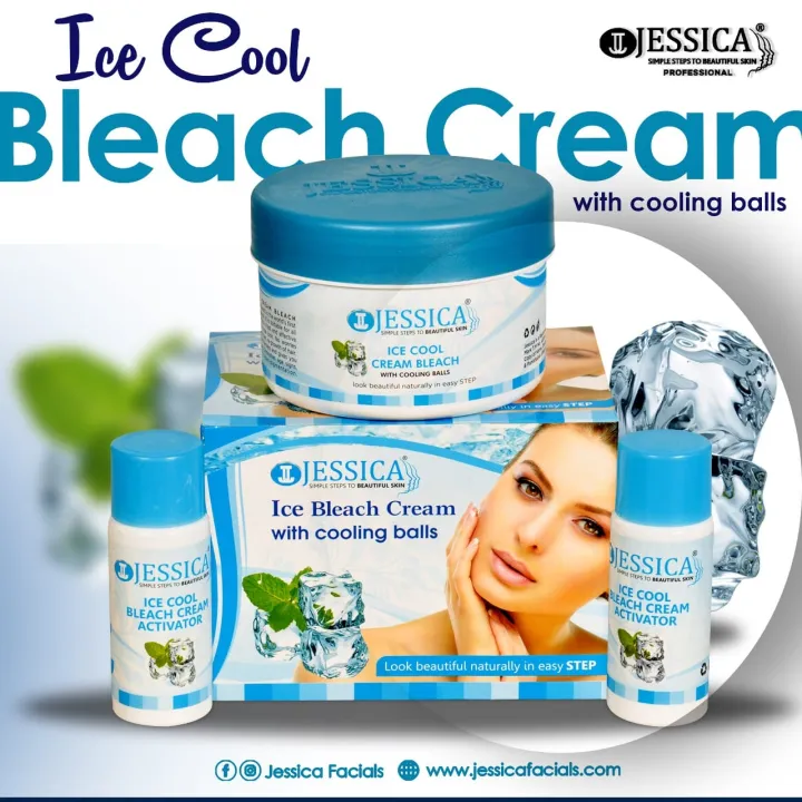 Jessica Ice Cool Bleach Cream With Cooling Balls - 500ml | Daraz.lk