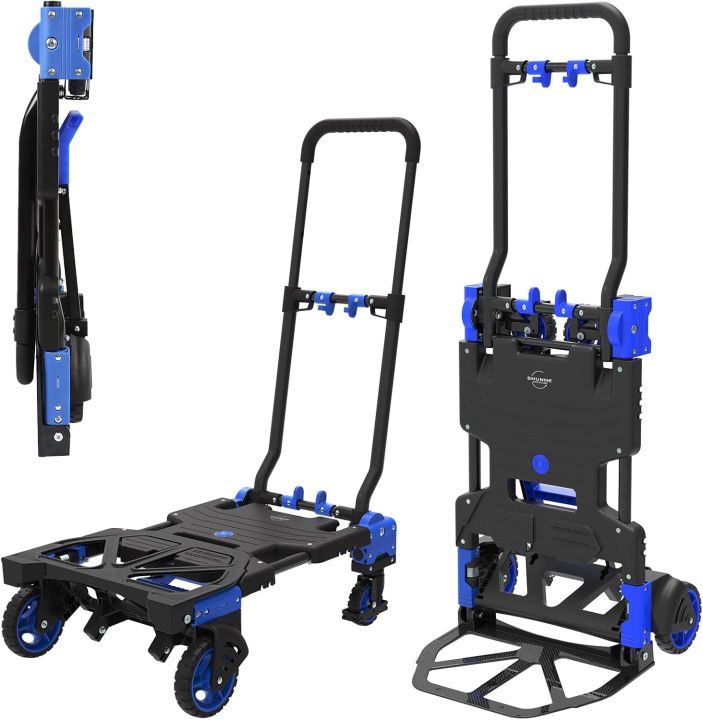 2-in-1 Hand Truck Dolly Foldable,330LB Capacity Hand Dolly,Folding Hand ...