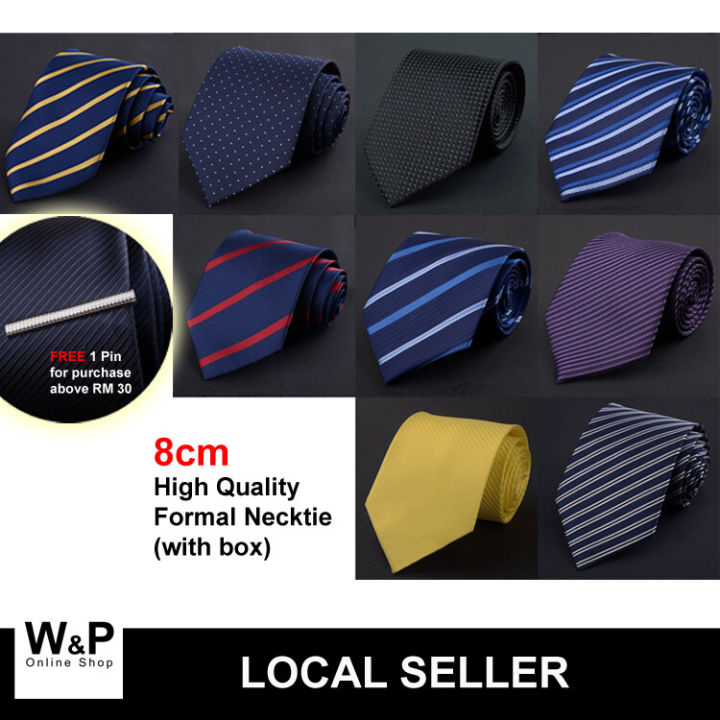 (8cm) Men High Quality Formal Necktie Tie Tali Leher | Daraz.lk