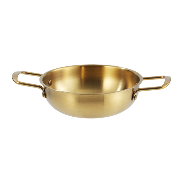 Korean Stainless Steel Thick Dry Pot Ramen Pot Kimchi Soup Pot Handle ...