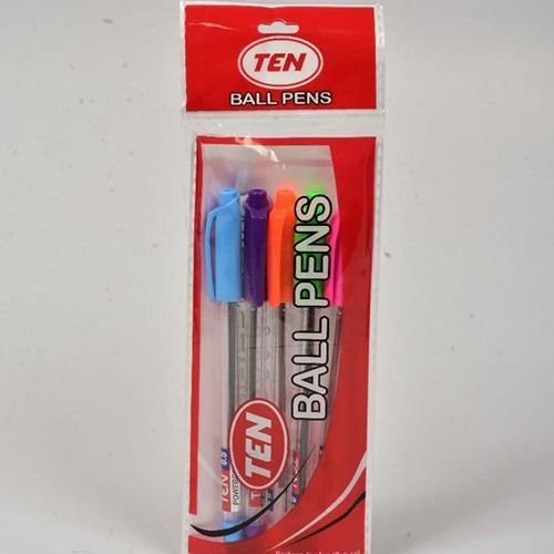 TEN BALL PENS 0.5 power point five color pen in one packet color low ...