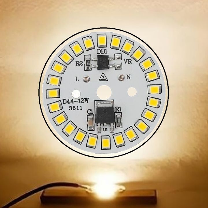 12W WARM WHITE 230v AC LED Plate LED Bulb Replacement 2835 SMD LED ...