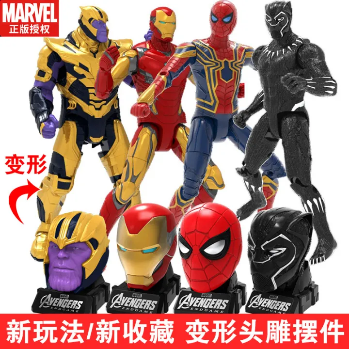 Genuine Marvel, Avengers 4, morphing toys, Iron Man, Spider-Man, Thanos ...