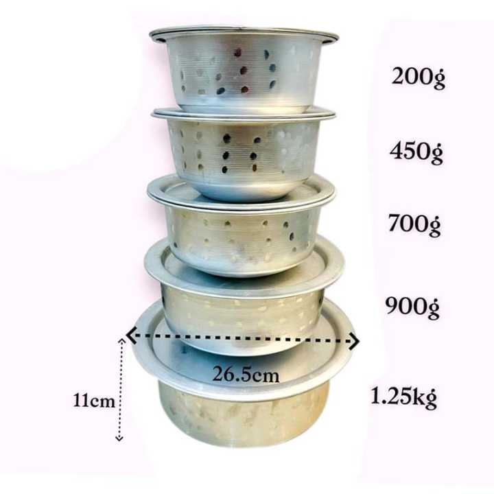 Aluminium 1X5 Small Set (1.25Kg, 900G, 700G, 450G, 200G) | Daraz.lk