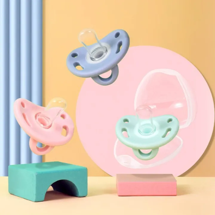 Orthodontic Newborn Baby Pacifier Transparent Soft Dummy Teat Food ...